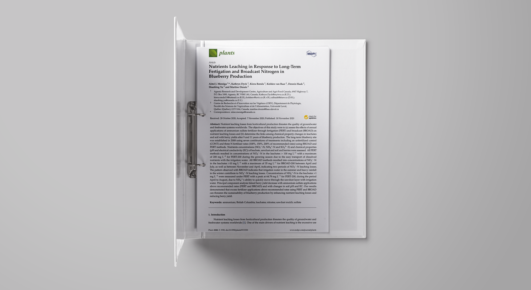 Nutrients Leaching in Response to Long-Term Fertigation and Broadcast ...